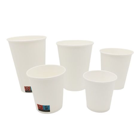 Vasos de papel Blancos Ø 90mm 475ml (16Oz) (1.000 uds) | Envanature